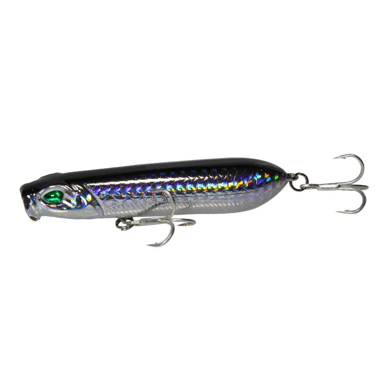 4" Small Popper Snake Head Black and Silver Lure – Redfish Nation